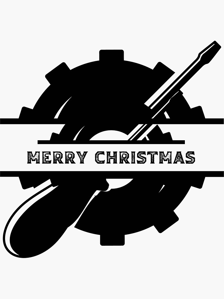 "MERRY CHRISTMAS MECHANIC BEST WISHES" Sticker for Sale by netdota ...