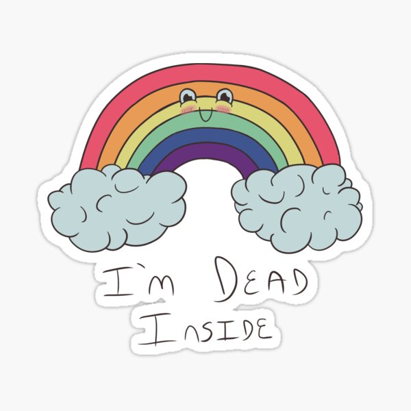 "Dead Inside" Sticker for Sale by pfilpod | Redbubble
