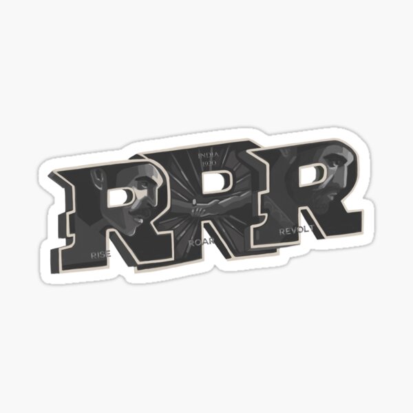 "RRR Logo" Sticker for Sale by artbysavi | Redbubble