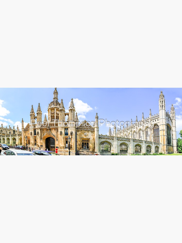 " King's College Panorama, University of Cambridge" Sticker for Sale by ...