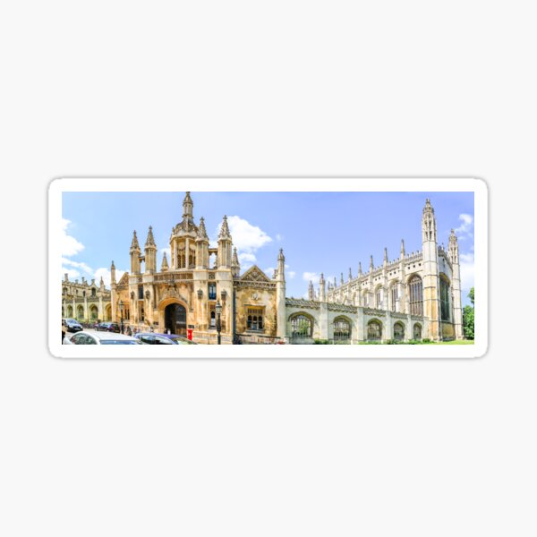 " King's College Panorama, University of Cambridge" Sticker for Sale by ...