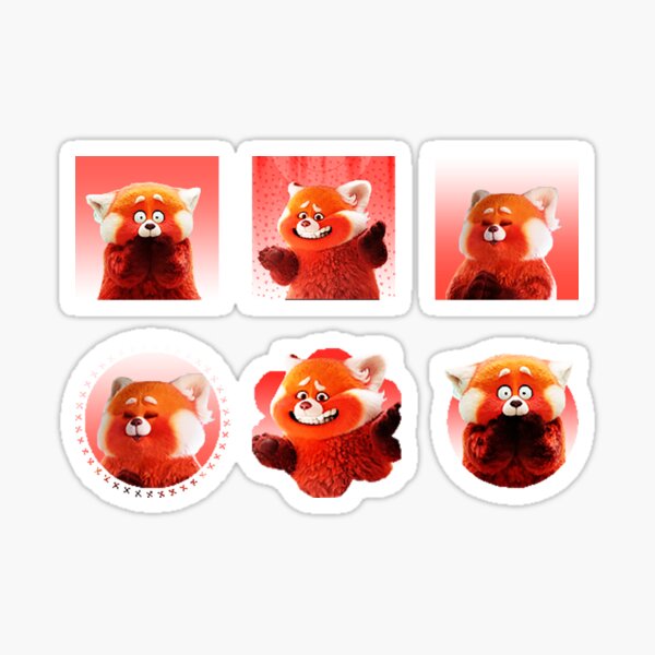 "Turning Red Pack" Sticker for Sale by carter-styl | Redbubble