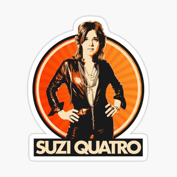 "Suzi Quatro 70s Glam Rock" Sticker for Sale by eyepoo | Redbubble