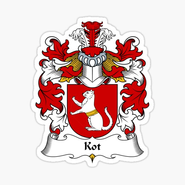 "Kot" Sticker for Sale by HaroldHeraldry | Redbubble