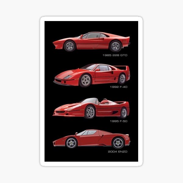 "Ferrari " Sticker for Sale by xxCHLOExxx | Redbubble