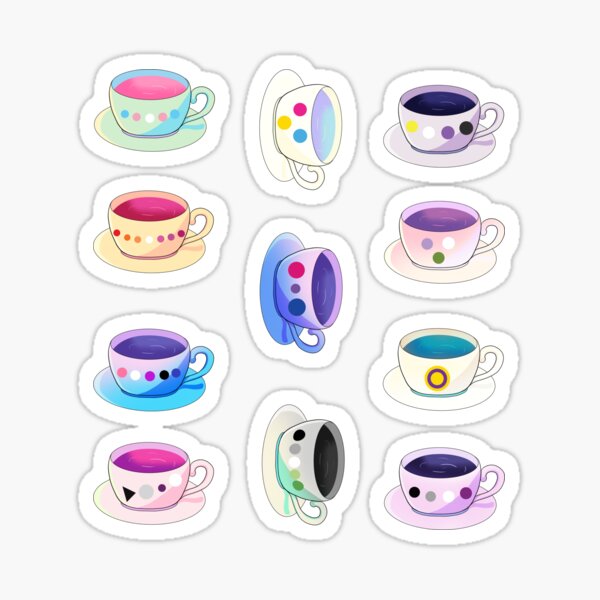 "LGB-Tea Sticker Pack 11 Types" Sticker for Sale by GrimhildeVT | Redbubble