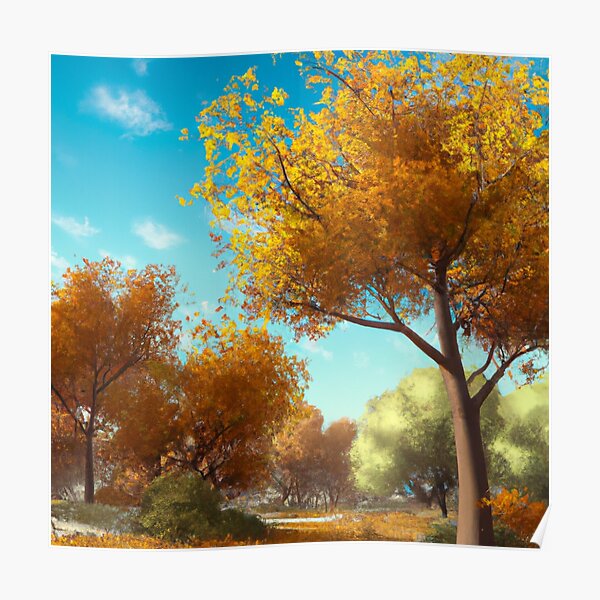 "Atumn trees" Poster for Sale by SJG-digital | Redbubble