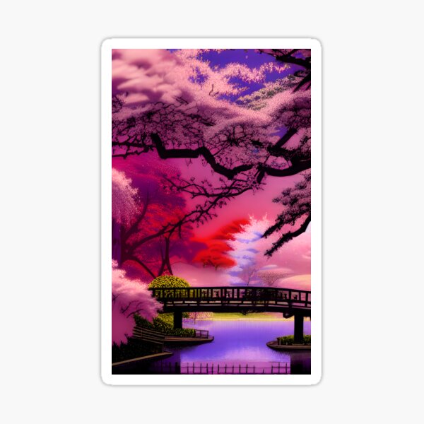 "Japanese purple sakura, cherry blossom flower" Sticker for Sale by ...