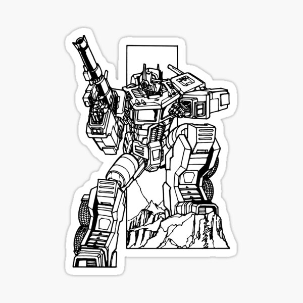 "Optimus Prime teletraan scan 04" Sticker for Sale by teletraan16bit ...