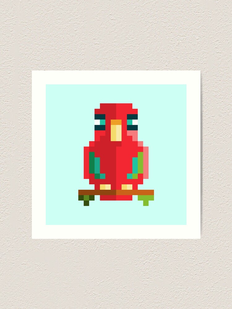 "Scarlet Macaw Pixel Art" Art Print by CanyonWren | Redbubble