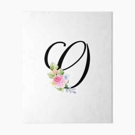 "Floral Monogram Fancy Script Letter O" Art Board Print for Sale by ...