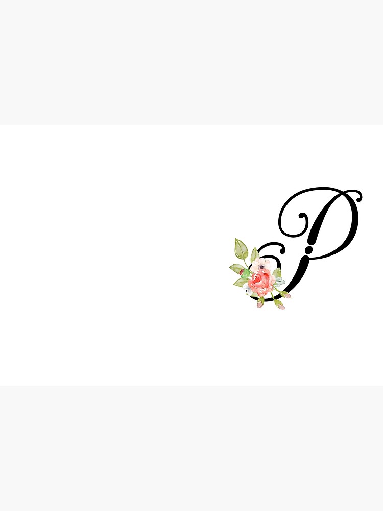 "Floral Monogram Fancy Script Letter P" Hardcover Journal by Grafixmom ...