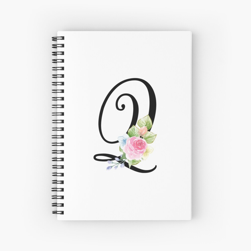 "Floral Monogram Fancy Script Letter Q" Sticker for Sale by Grafixmom ...