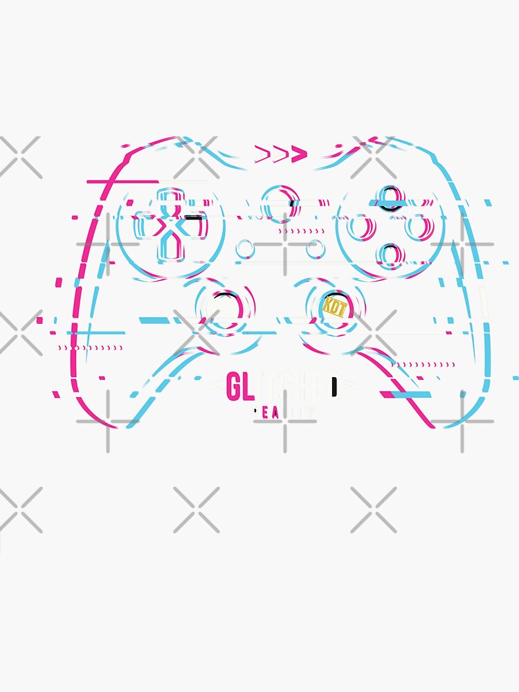 "Glitched Gaming Controller - Gamers Design" Sticker for Sale by ...