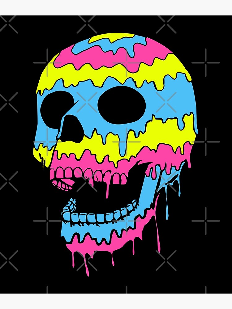 "Melting skull drip" Poster for Sale by FanityPrints | Redbubble