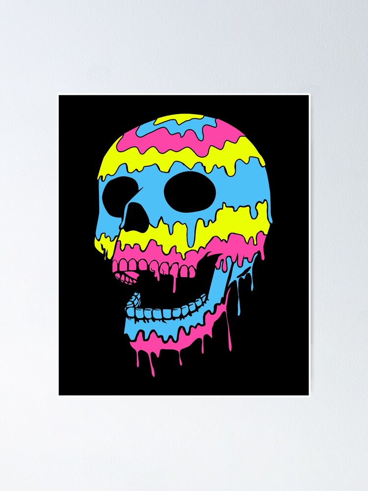 "Melting skull drip" Poster for Sale by FanityPrints | Redbubble