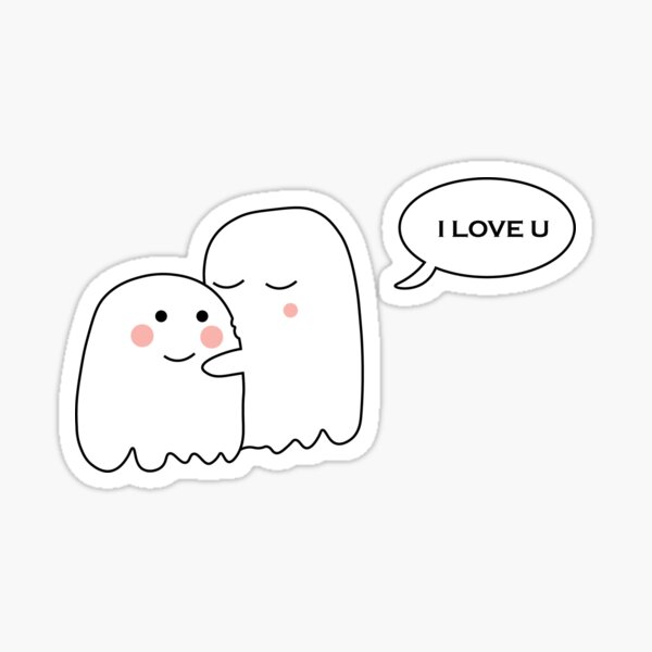 "Lovely Ghost Couple" Sticker for Sale by SesatyaStore | Redbubble