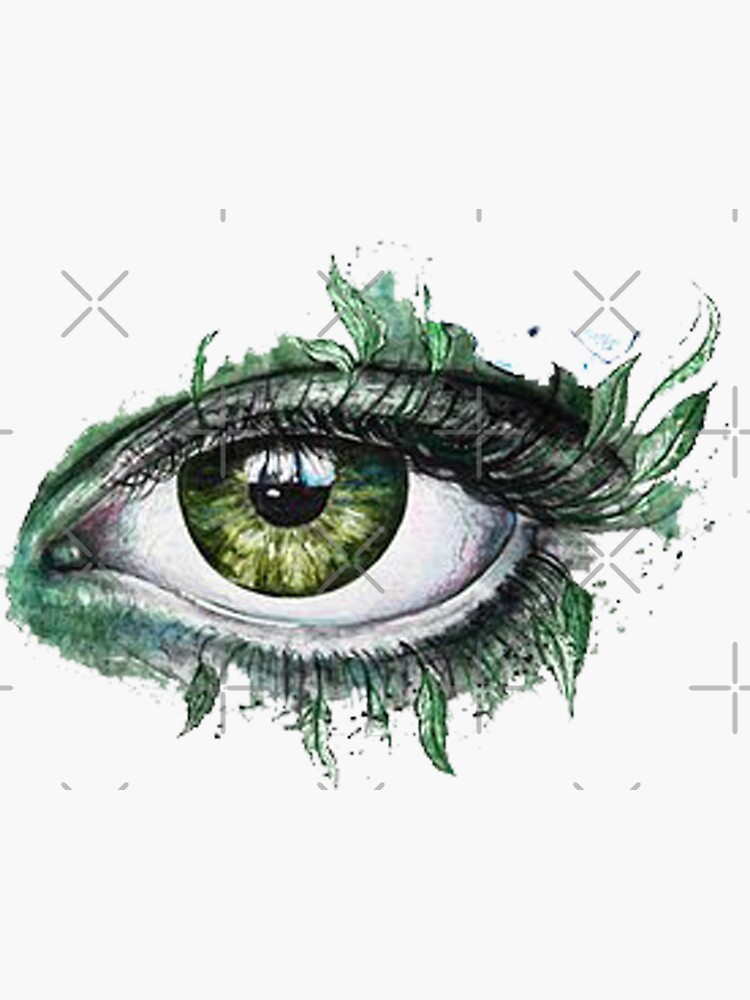 "eye , eye ball design , aesthetic eye design " Sticker for Sale by ...