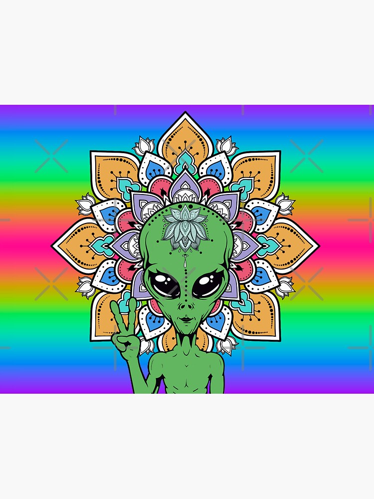 "Alien mandala" Sticker for Sale by RobotUnicorn333 | Redbubble