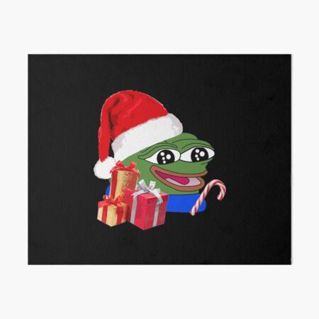 "Christmas Peepo Pepe The Frog Meme Happy Cute Wholesome Christmas" Art ...