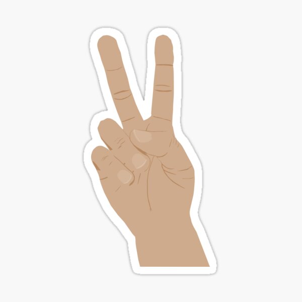 "Peace Sign Hand" Sticker by casnowdon | Redbubble