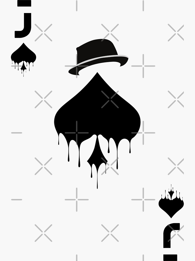 "JACK OF SPADES " Sticker for Sale by MADR1V | Redbubble