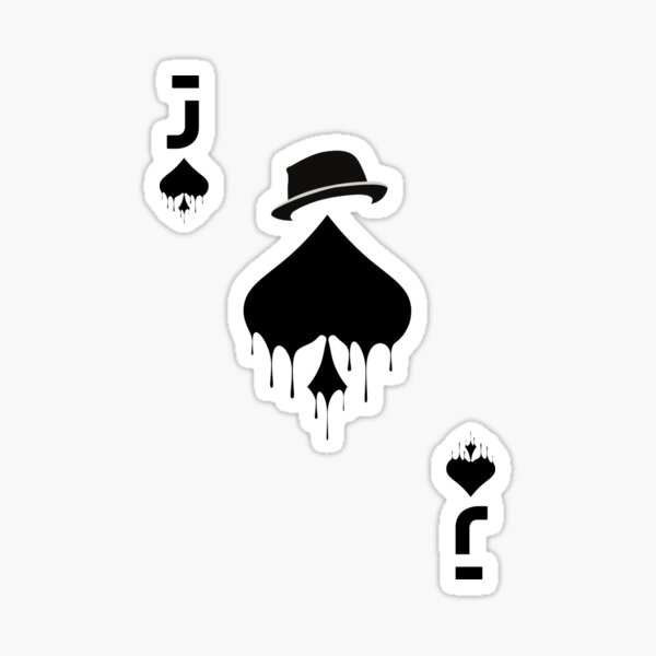 "JACK OF SPADES " Sticker for Sale by MADR1V | Redbubble