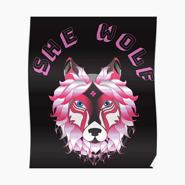 "Hübsches Pink Lady She Wolf Design. Weibliches Image für alles Alter ...