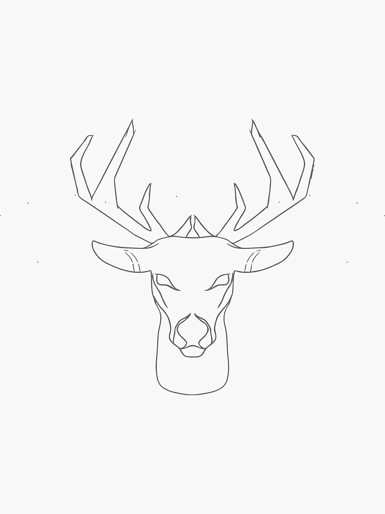 "Vectorized Deer Logo" Sticker for Sale by isirgan | Redbubble