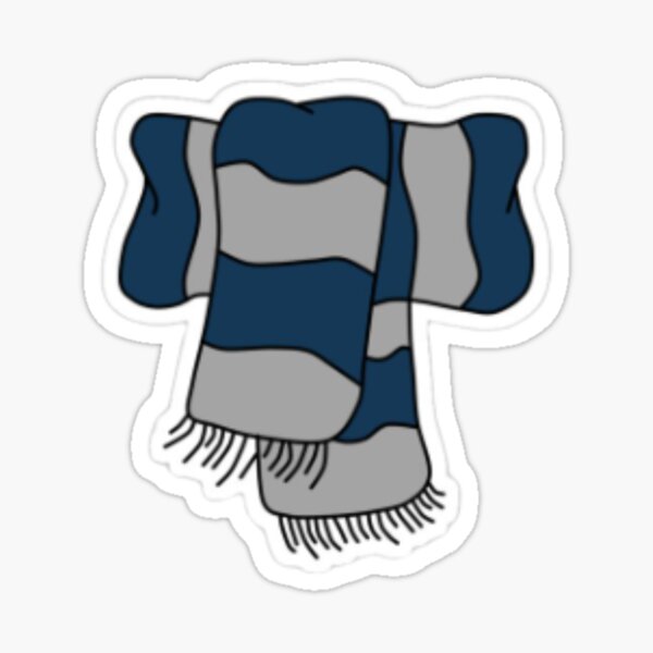 "Blue and Grey Stripey Scarf" Sticker for Sale by DemandPrints | Redbubble