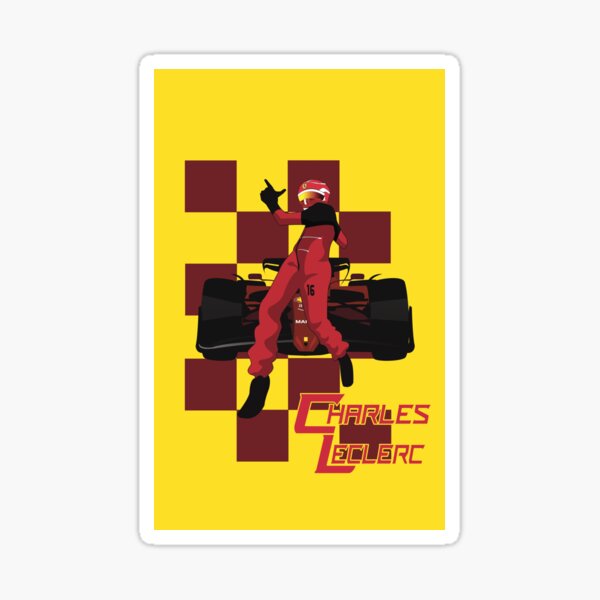 "Charles Leclerc" Sticker for Sale by Revoneed | Redbubble