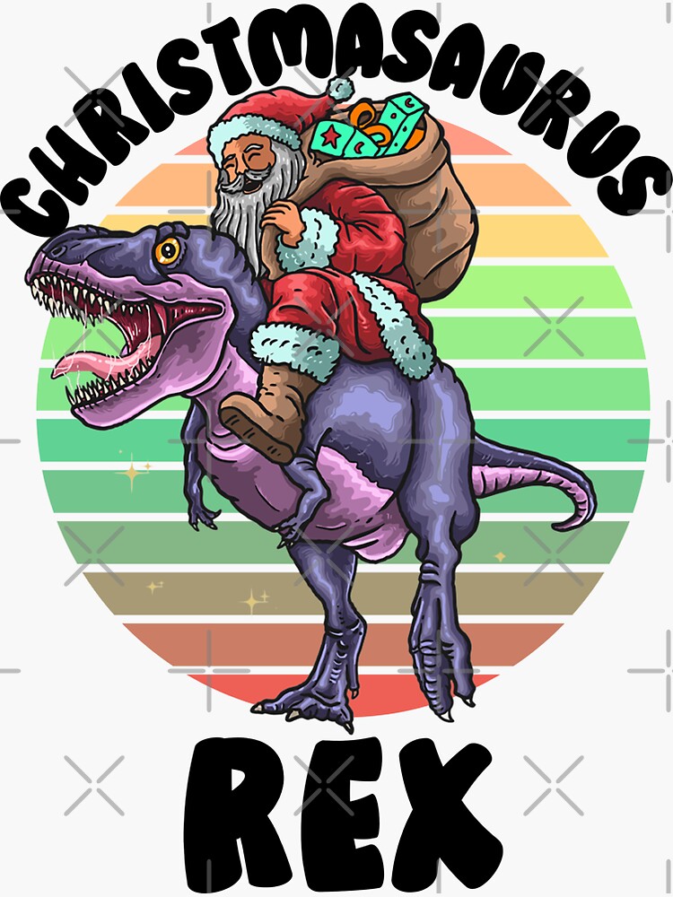 " Christmasaurus Rex Funny Dinosaur " Sticker for Sale by Affyboss6 ...