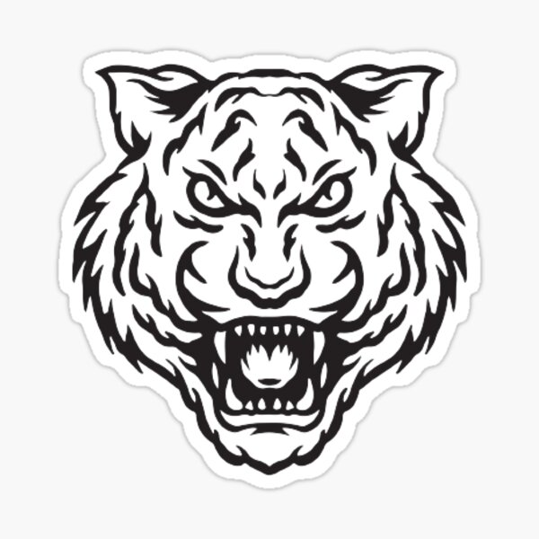 "Black Tiger " Sticker for Sale by Berio21 | Redbubble