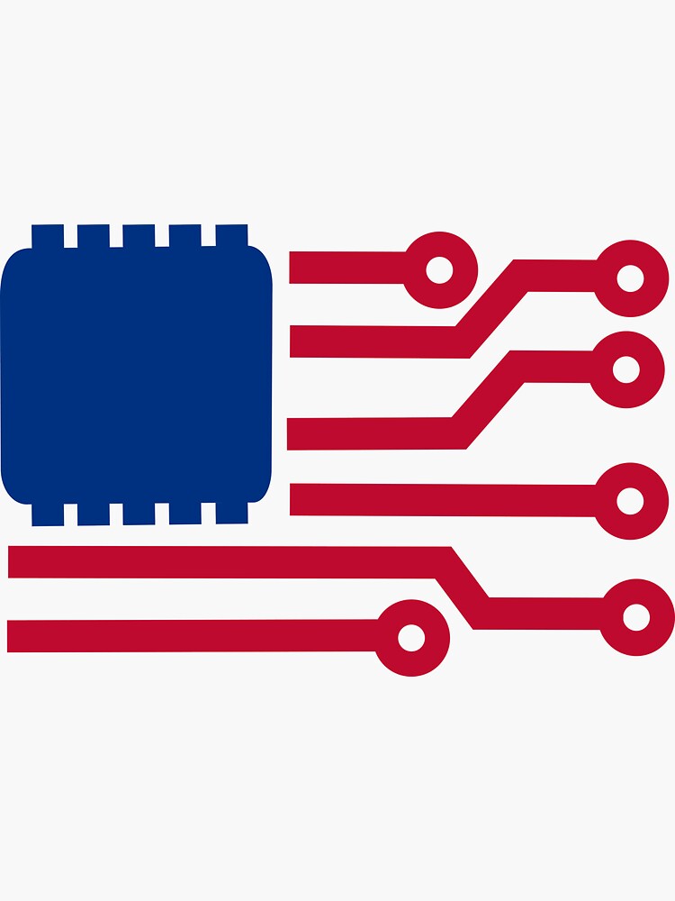 "American flag engineering" Sticker for Sale by Cessalmi | Redbubble