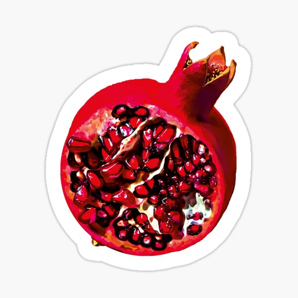 "pomegranate" Sticker for Sale by Ola-Art-Prints | Redbubble