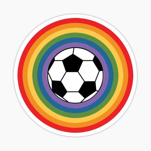"soccer ball and rainbow" Sticker for Sale by elive | Redbubble