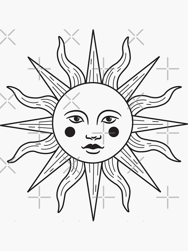 "Gothic Sun" Sticker for Sale by barganota19 | Redbubble