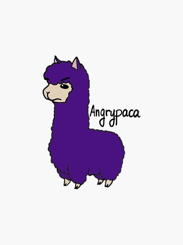 "Angry alpaca" Sticker for Sale by jjulss89 | Redbubble