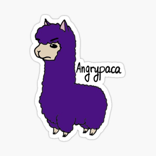 "Angry alpaca" Sticker for Sale by jjulss89 | Redbubble