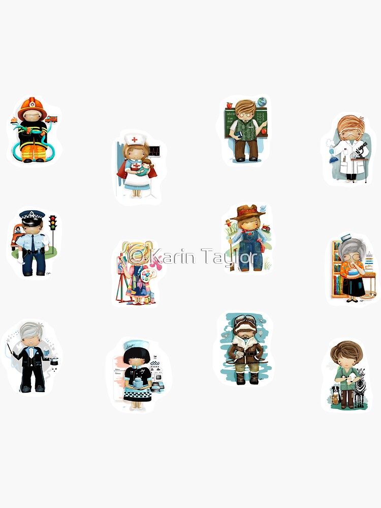 "Occupations & Vocations" Sticker for Sale by karin | Redbubble