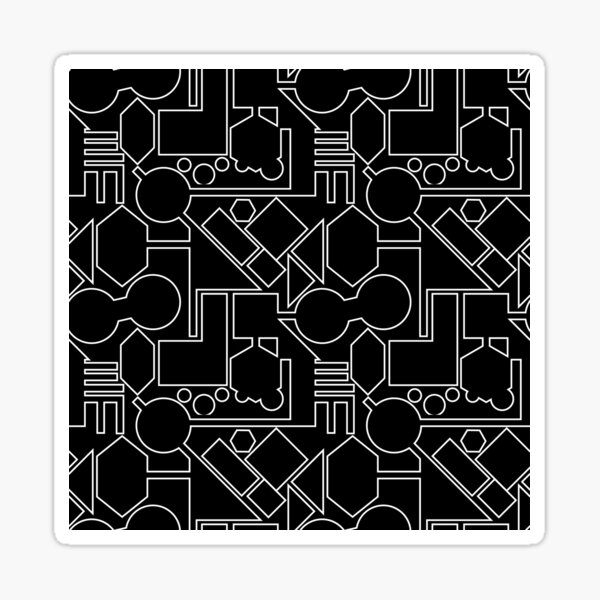 "geometric circuits" Sticker for Sale by Jrfiguer7 | Redbubble