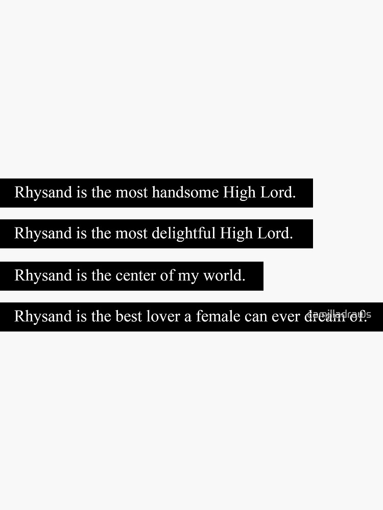 "rhysand quotes" Sticker for Sale by camjlladraws | Redbubble