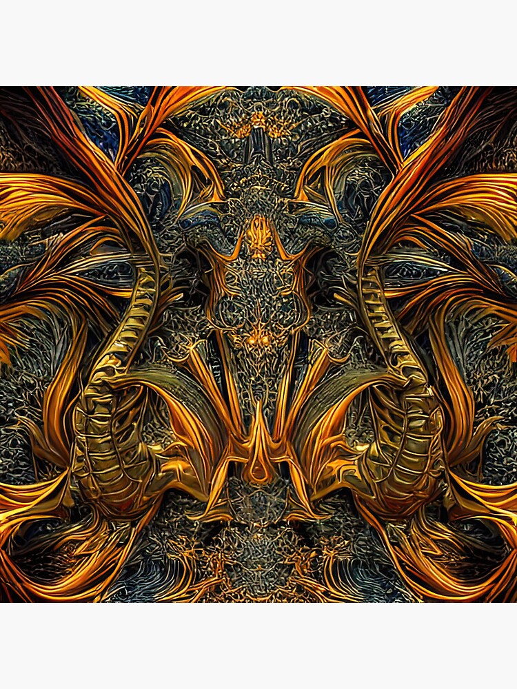 "SD Dragon made from Fractals 2" Sticker for Sale by Darkhitman66 | Redbubble
