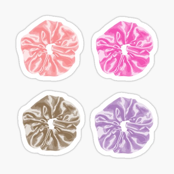 "Hair Scrunchie Sparkle 4 Pack" Sticker for Sale by sweary12 | Redbubble