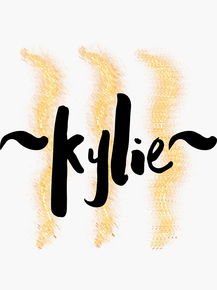 "Kylie - Gold" Sticker for Sale by ErangaK | Redbubble