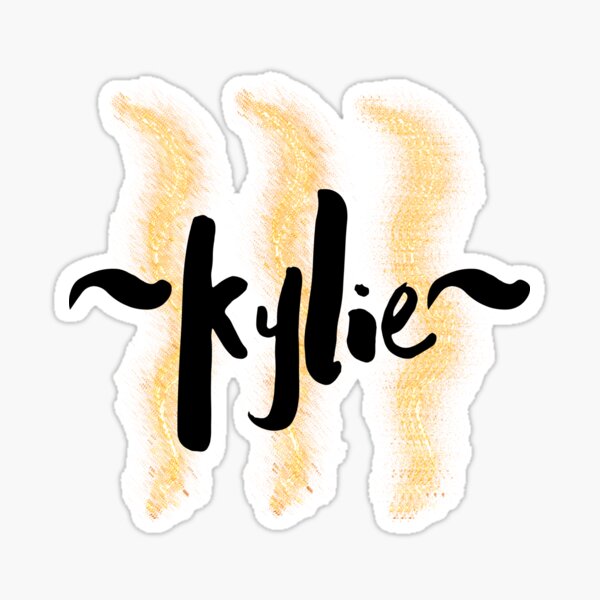"Kylie - Gold" Sticker for Sale by ErangaK | Redbubble