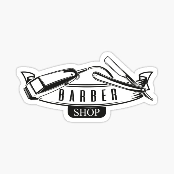 "BARBER SHOP" Sticker for Sale by MyTeeSpecial | Redbubble