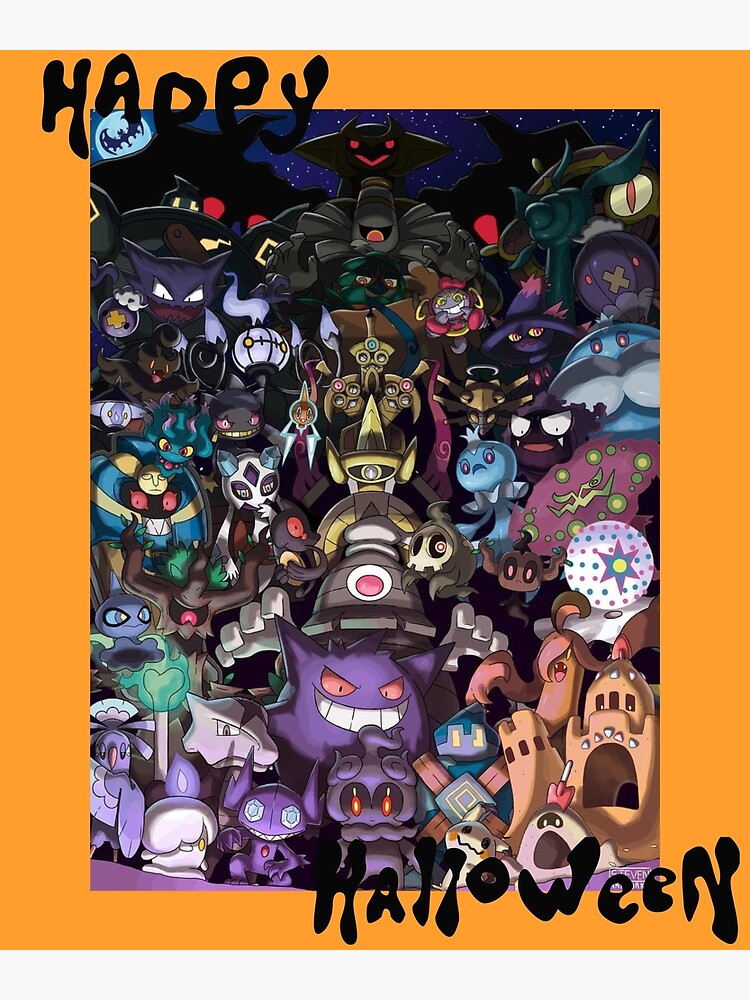 "Happy Halloween from all the ghosts" Poster for Sale by efoze | Redbubble