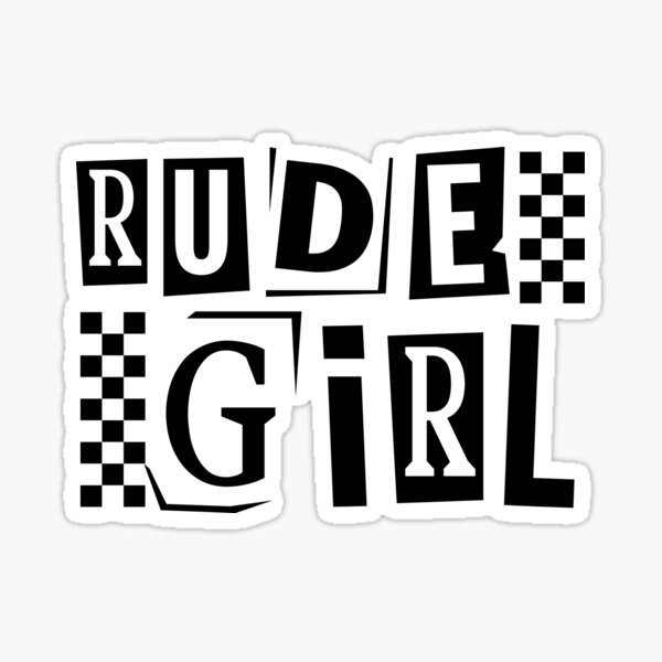 "Two Tone Ska Rude Girl" Sticker for Sale by RuderThanMerch | Redbubble