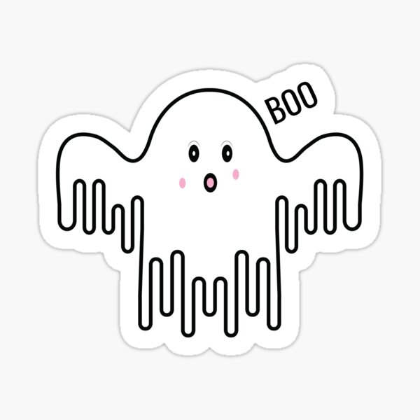 "Boo Halloween Sticker" Sticker for Sale by stickerbundle | Redbubble